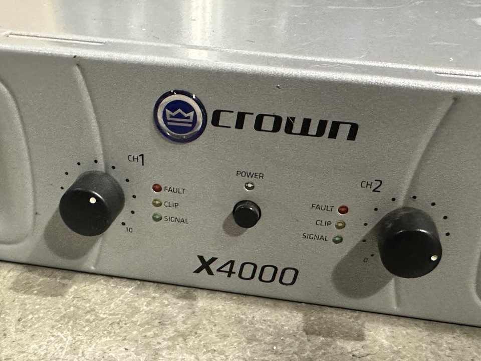 CROWN X4000 Stereo 2x1350w Power Amplifier Amp W/power cord TESTED 100% ...