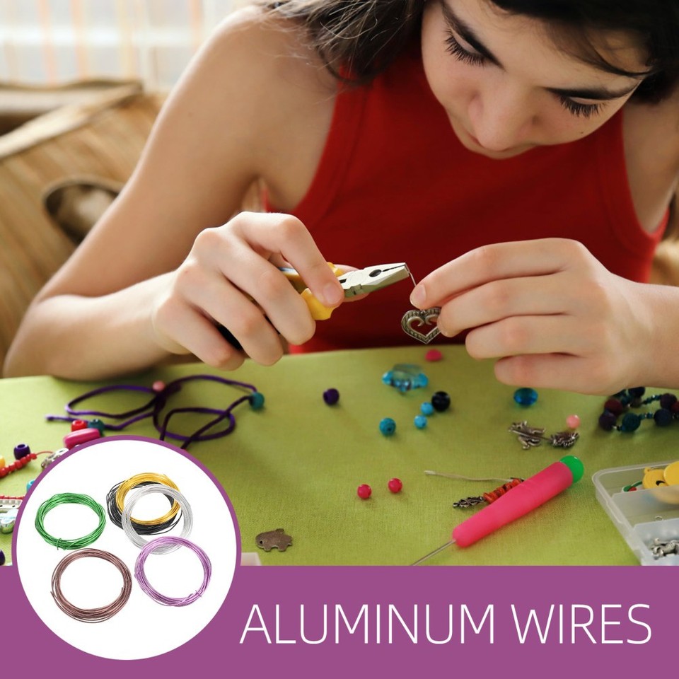 6 Rolls Metal Wire for Jewelry Making Aluminium Aluminum Diy Projects ...