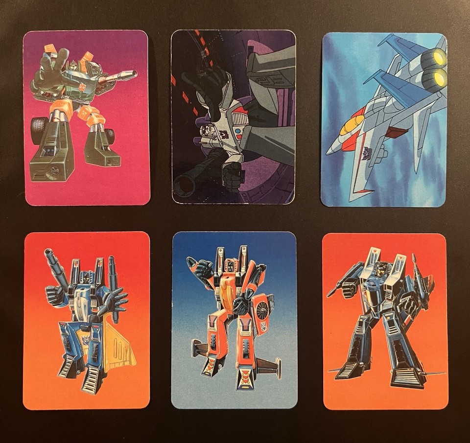 TRANSFORMERS ACTION CARDS NM/VG LOT OF 39 HASBRO VINTAGE 1985 SERIES ...