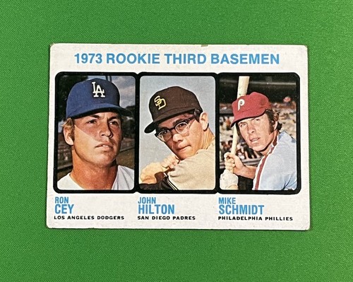 1973 Topps Baseball Card #615 Mike Schmidt, Ron Cey, John Hilton RC ...