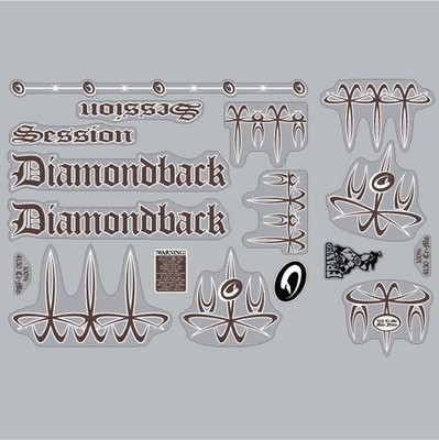 2000 Diamond Back - Session for olive green frame decal set | eBay