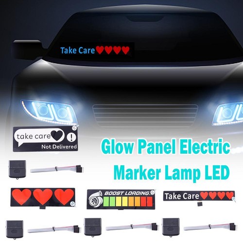 Wanted Car Windshield Glow Panel Electric Marker Lamp LED Decoration ...