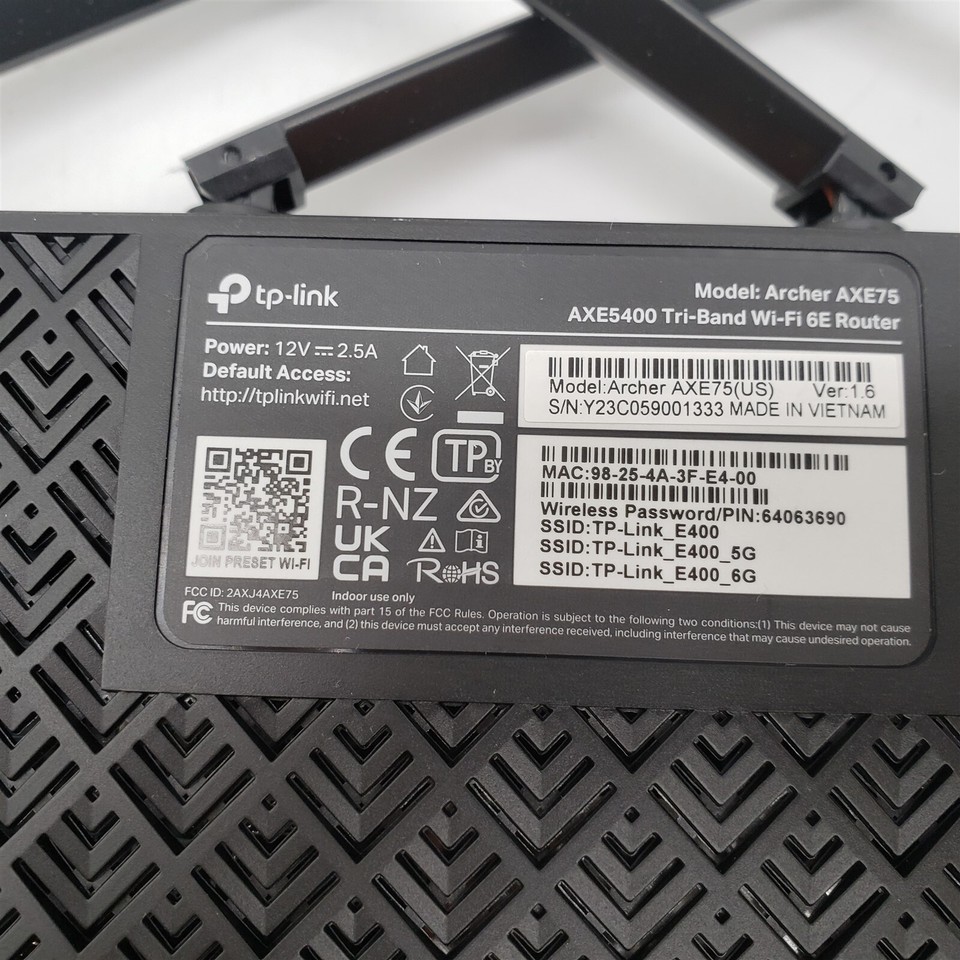 TP-Link Archer AXE75 Tri-Band WiFi 6E Gigabit Wireless Internet Router ...