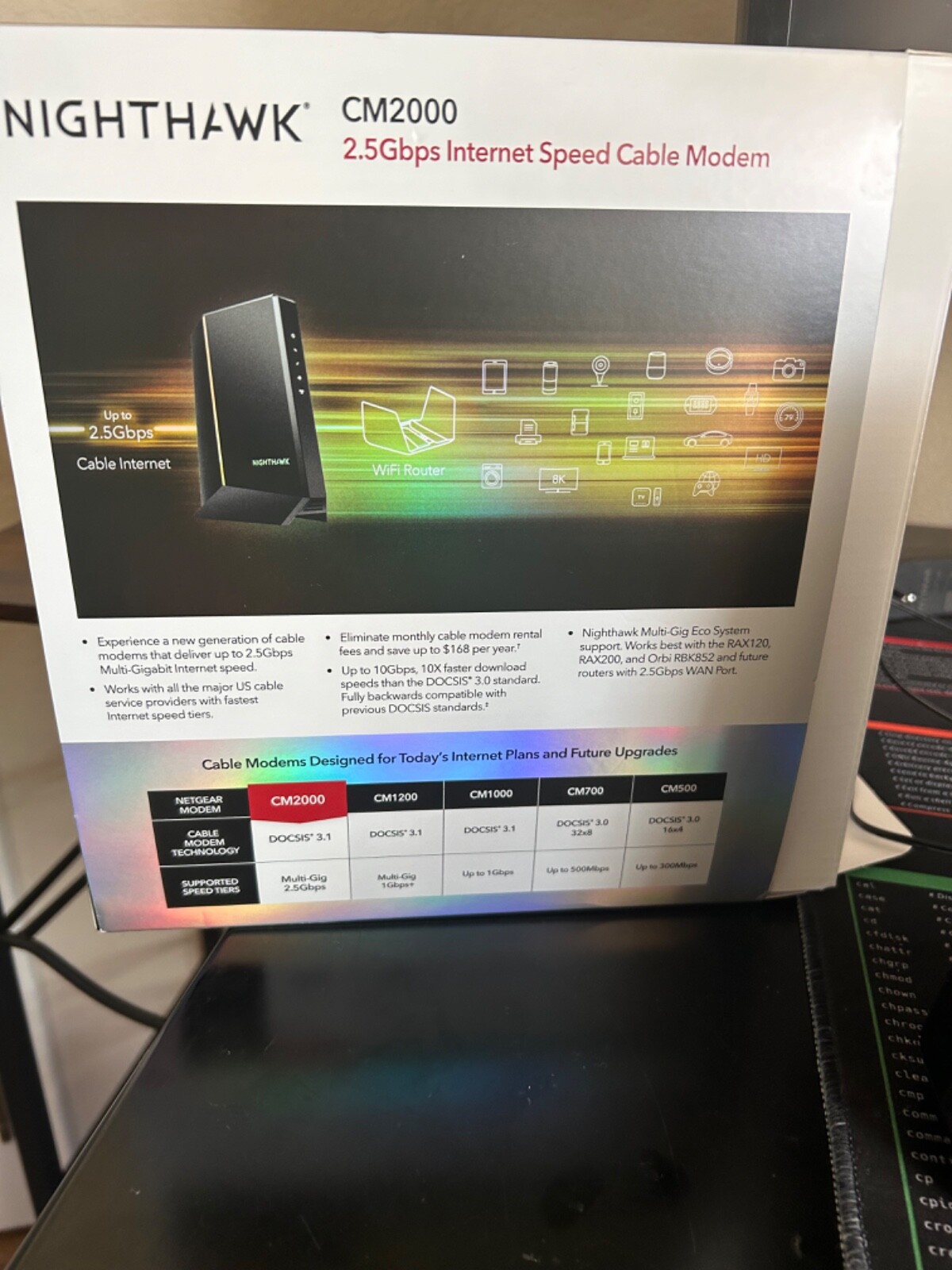 NETGEAR Nighthawk CM2000 Multi Gig Cable Modem Up To 2.5 Gbps DOCSIS 3. ...