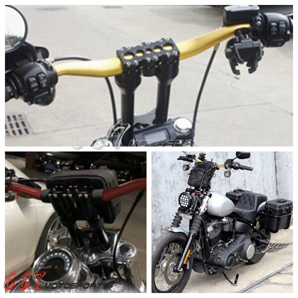 1-1/8" Handlebar & 6" Riser Kit For Harley Dyna Softail Sportster Iron ...