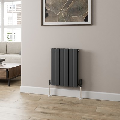 Anthracite Designer Radiator Horizontal Flat Panel Double Panel Rad ...