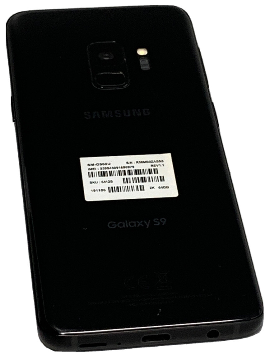 Samsung Galaxy S9 SM-G960U 64GB Black Unlocked - EXCELLENT - SEE ...