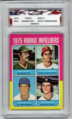 1975 Topps #623 Keith Hernandez Rookie Card AGC 9 Mint | eBay