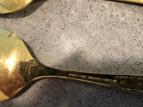 Internatl Silver Americana Golden Heritage Serving Utensils Spoon, Fork ...