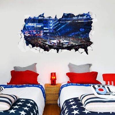 WWE Wall Decal - SmackDown Smashed Arena Wall Sticker Decal Mural Art ...
