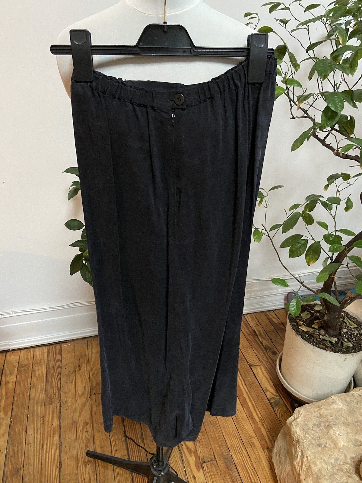 Black SHIRIN GUILD Drapey Linen Culotte Harem Trouser… - Gem