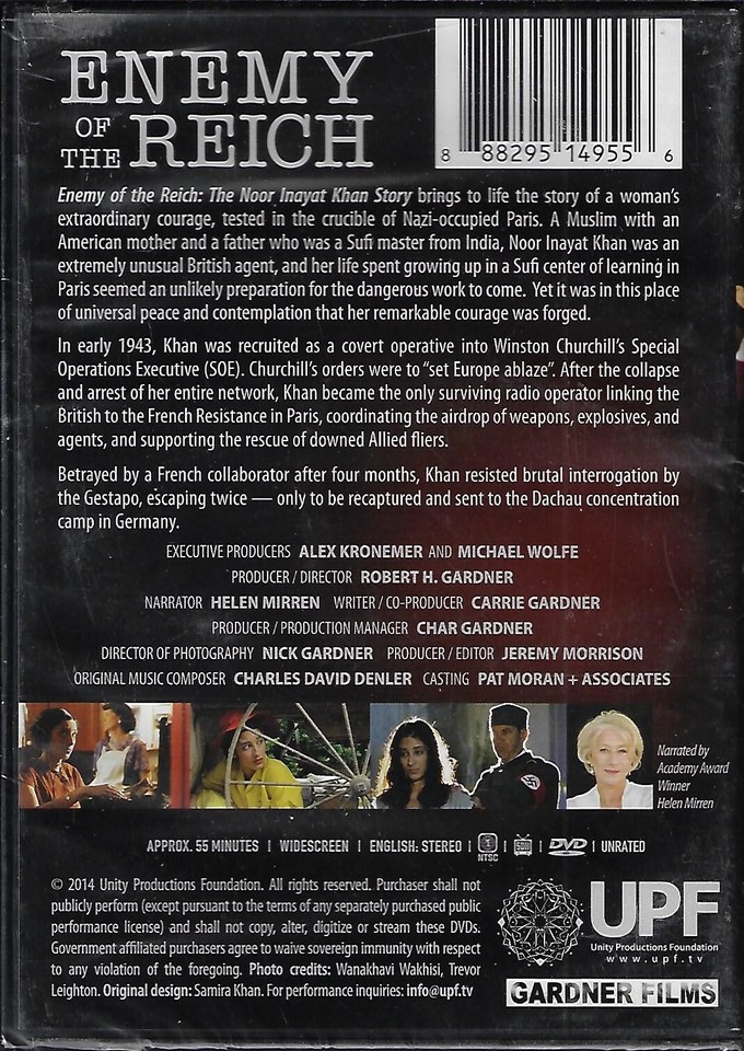 Enemy of the Reich: The Noor Inayat Khan Story (DVD) New | eBay