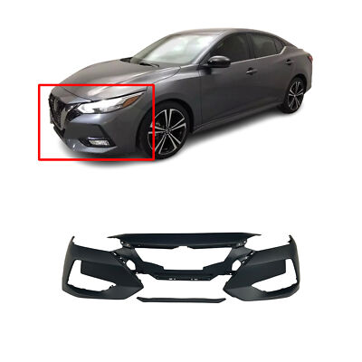 Front Bumper Cover For 2020-2022 Nissan Sentra Primed 620226LB0J ...