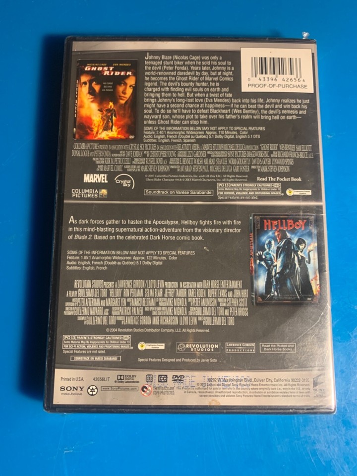 Ghost Rider / Hellboy (DVD Set) widescreen………..BRAND NEW & SEALED ...