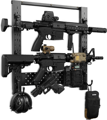Horizontal Wall Gun Rack Rifle Shotgun Bow Tactical Panel Storage Racks ...