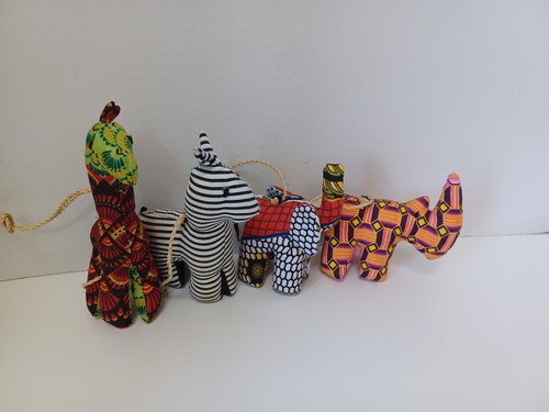 African Stuffed Animal Baby Mobile Elephant Rhino Zebra Giraffe Room ...