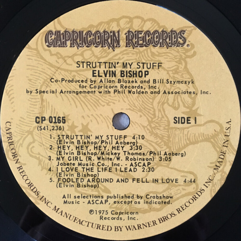 Elvin Bishop - Struttin' My Stuff - Capricorn Records - CP 0165 - LP ...