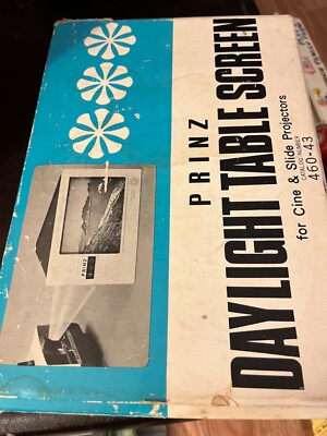 🔥Prinz Daylight Table Screen for Cine & Slide Projectors. 460-43. Used ...