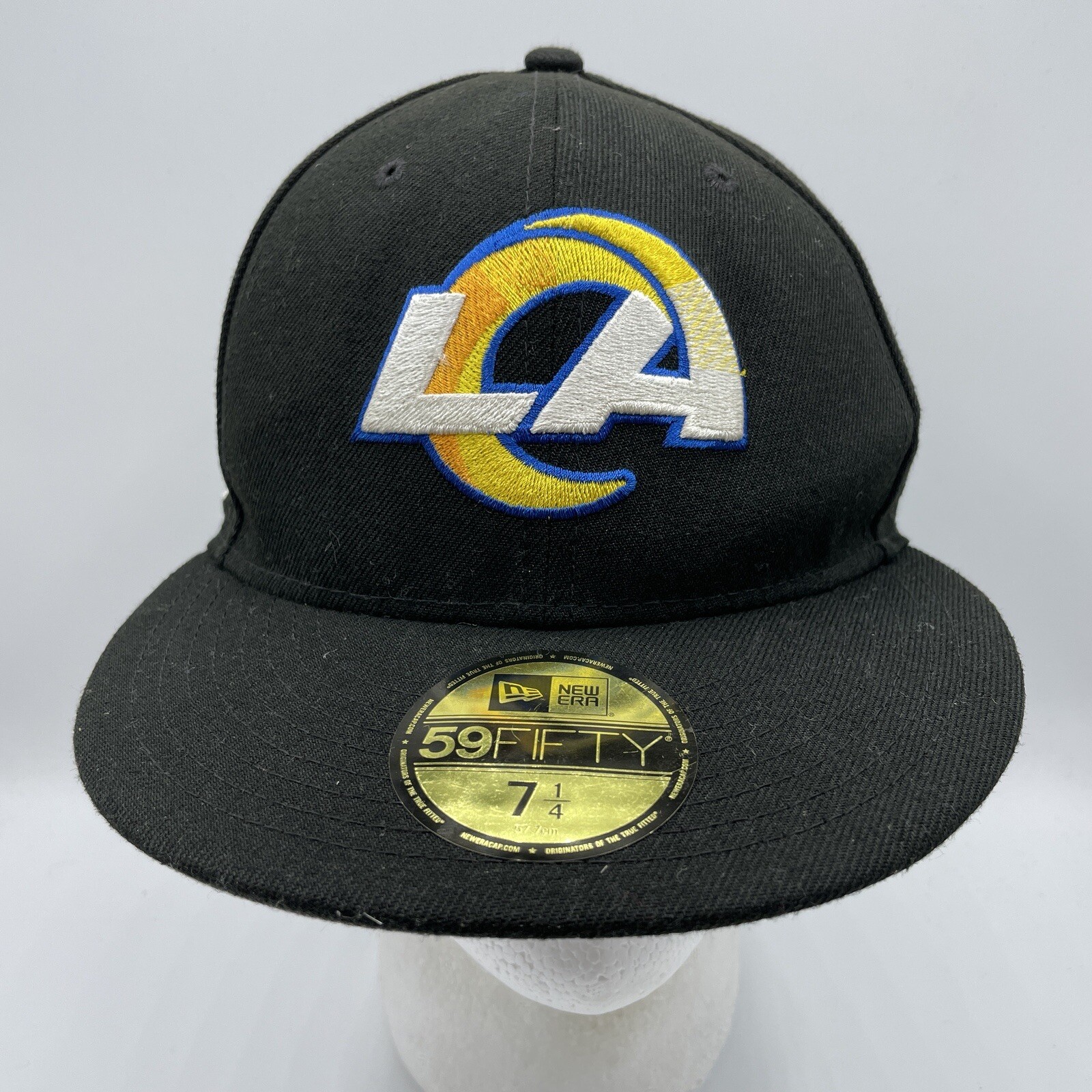 Los Angeles Rams Cap Hat 40th Anniversary Patch New Era 59FIFTY 7 1/4 ...