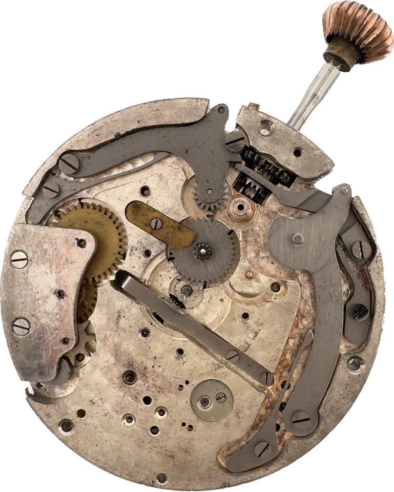 Antique 40mm Henry Capt Geneve Mechanical Alarm Pocket Watch Movement ...