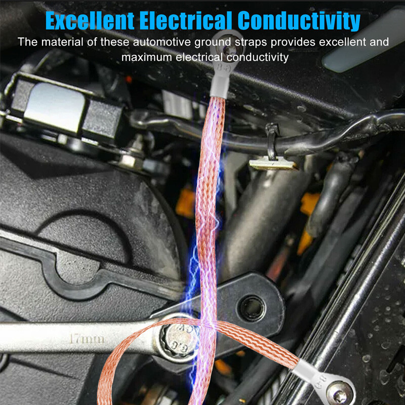 NEW 4x Engine Ground Strap Copper Cable Kit For Car Truck Firewall ...
