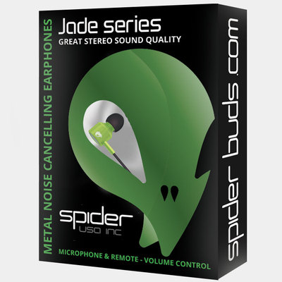 Best Earbuds You Ever Owned Spider USA Jade Metal Earphones MIC-Remote ...