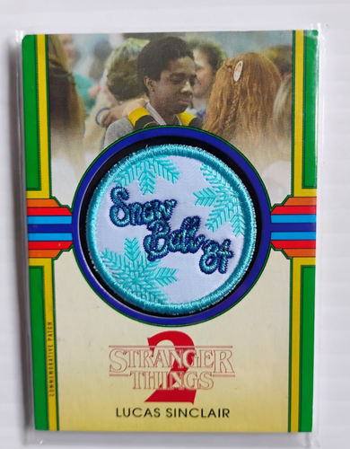 STRANGER THINGS 2 LUCAS SINCLAIR SNOW BALL 84 COMMEMORATIVE PATCH CARD ...
