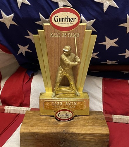 Vintage 1950s Gunther Beer Babe Ruth Baseball Figural Wall Plaque Hall ...