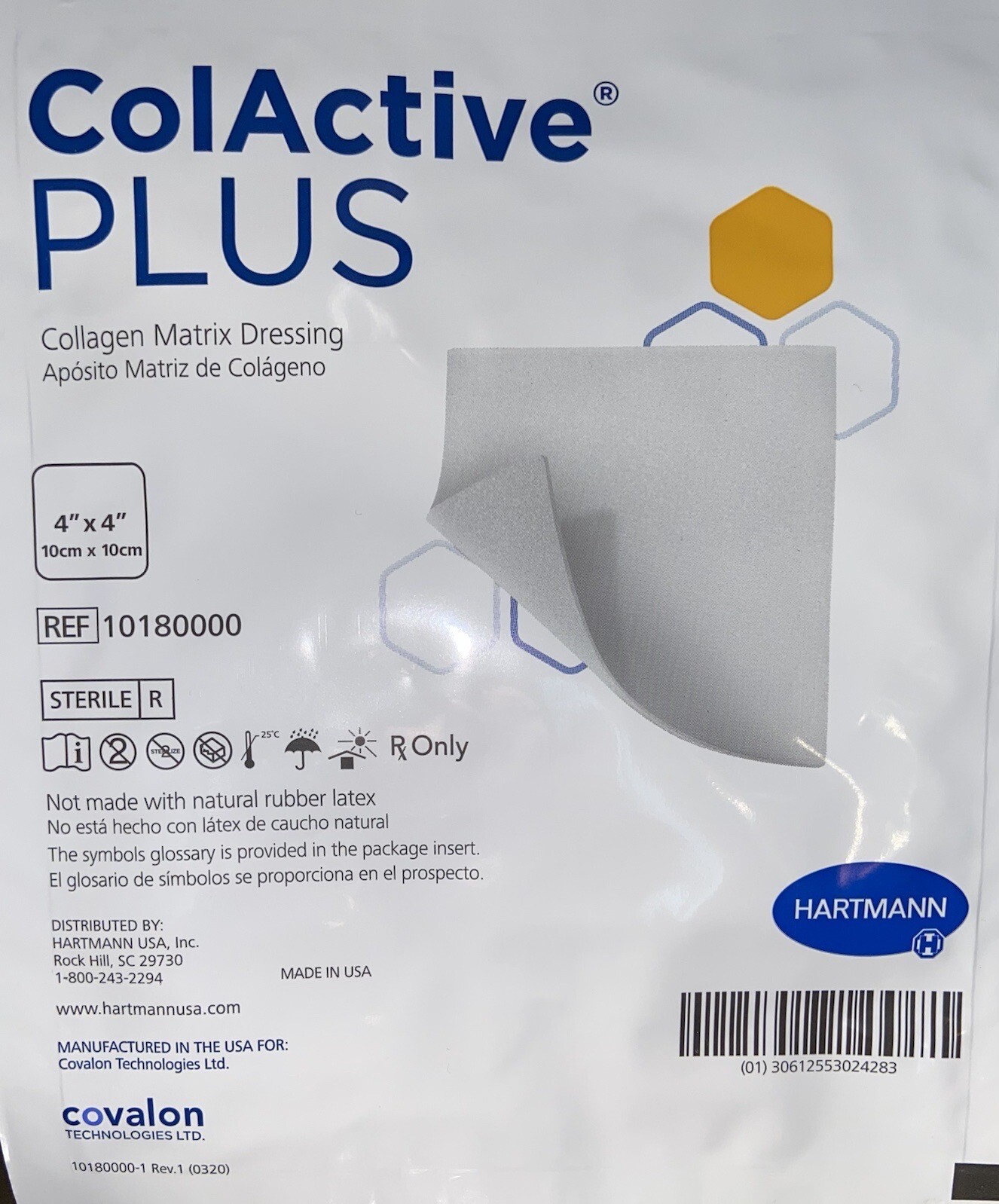 Hartmann ColActive Plus Collagen Dressing (10340000) EXP Oct 28, 2023 ...