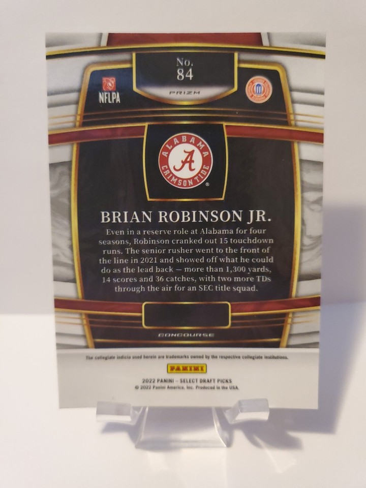 2022 Select Draft Picks Gold Lazer Prizm Brian Robinson Jr RC #84 | eBay