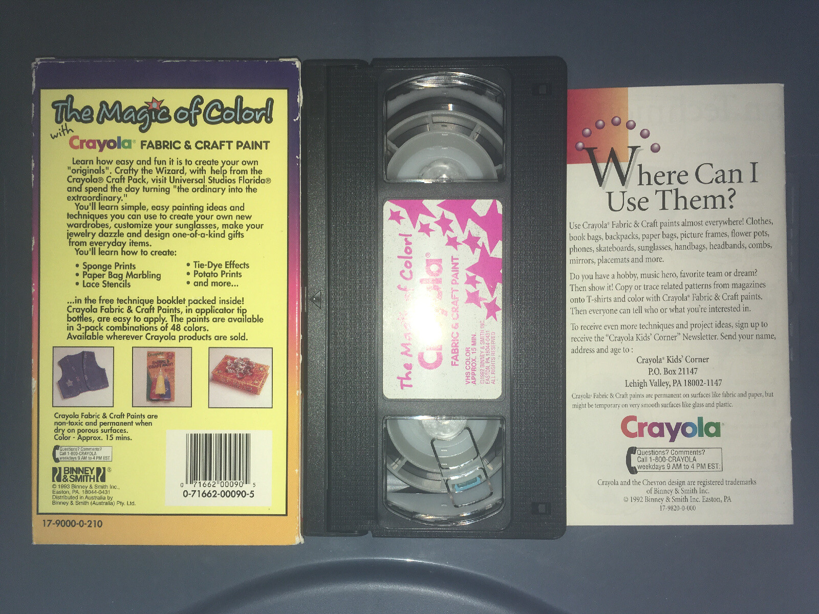 The Magic Of Color With Crayola Fabric & Craft Paint (VHS, 1993 ...