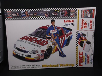 MICHAEL WALTRIP Band-Aid Racing Photo Card NASCAR | eBay