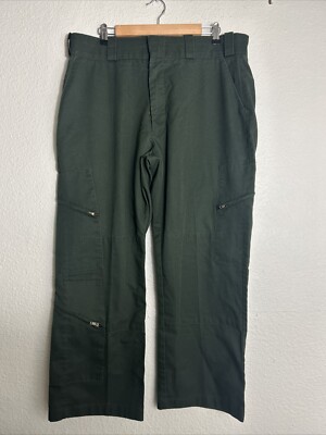 Pro-Tuff Army Green Pants Men 37X28 Fit Cargo Angle Zip VTG Twill ...