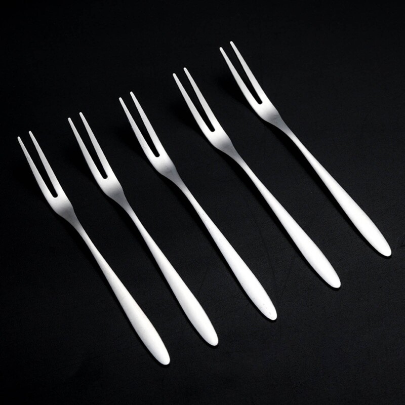 Fruit Fork Stainless Steel Material Dessert Forks Pick with Swan Holder | eBay