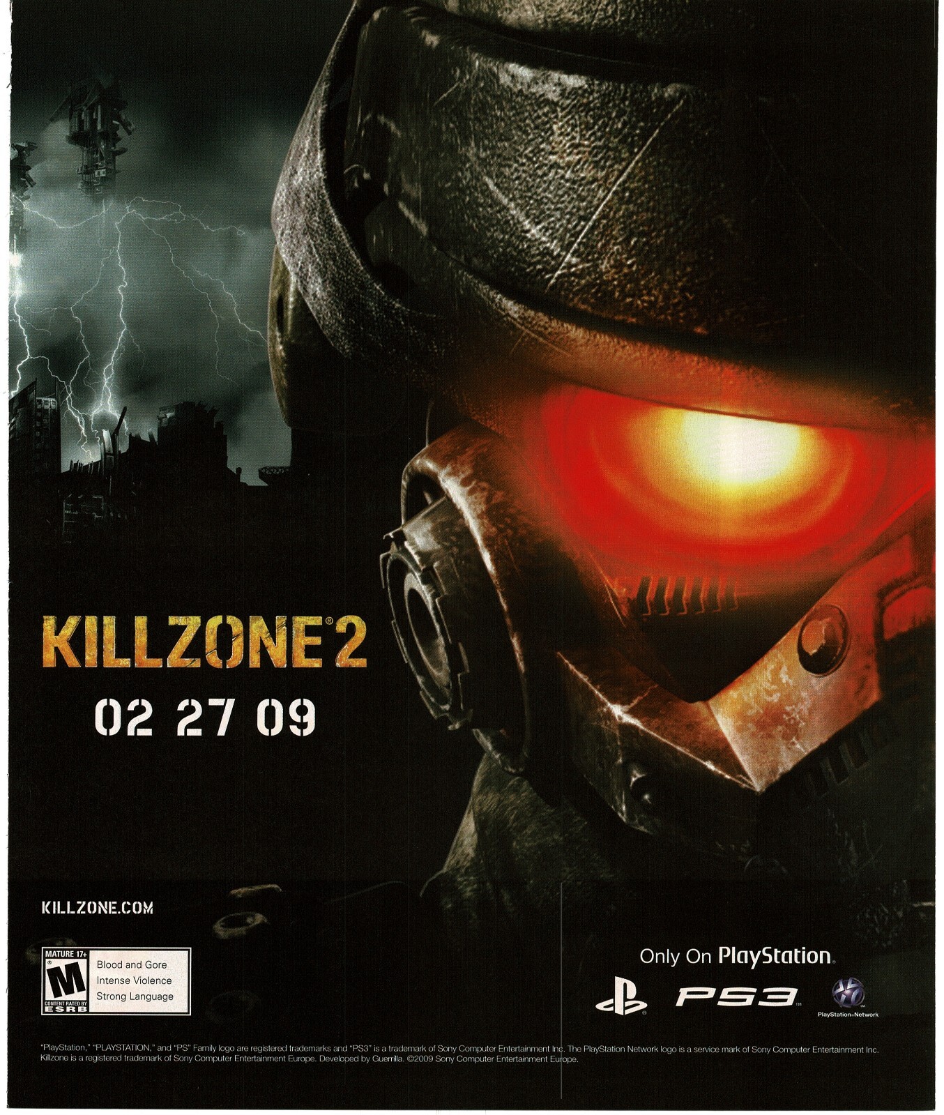 2009 Killzone 2 Video Game Vintage Print Ad | eBay