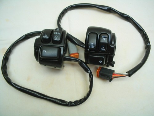 Right & Left Handlebar Control Switch Packs Start Run Horn Dimmer Turn ...