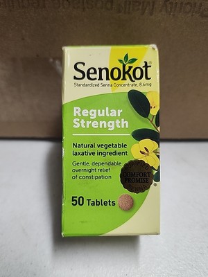 Senokot Regular Strength 50 Tablets Exp 11/2026 | eBay