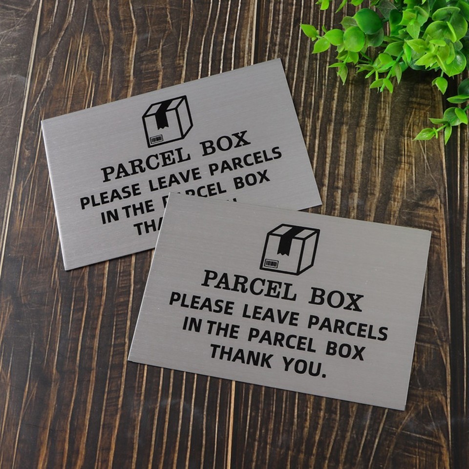 12PCS Metal Parcel Box Signs Aluminum Plate for Delivery Notices ...