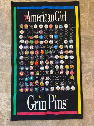 American Girl Grin Pins w/ Wall Tapestry - Lot 95 Pins | eBay