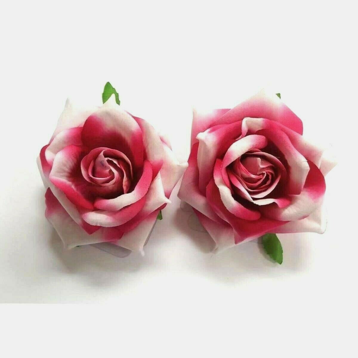 2pc Silk Red Rose Hair Flower Clips Bridal Hairpin Brooch Wedding ...