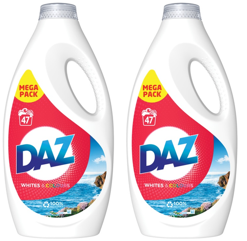 2x Daz All-in-1 Fabric Clothes Laundry Liquid Detergent Whites & Colour ...