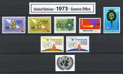 Dealer Dave UNITED NATIONS Stamps GENEVA 1973 YEAR SET, MNH | eBay