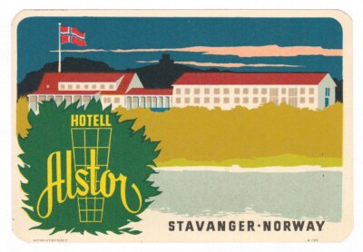 ÉTIQUETTE HOTEL LABEL NORWAY NORVEGE STAVANGER ASTOR HOTELL | eBay