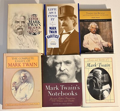 Lot 6 Mark Twain Books Notebooks: Journals Letters Reader Essays ...