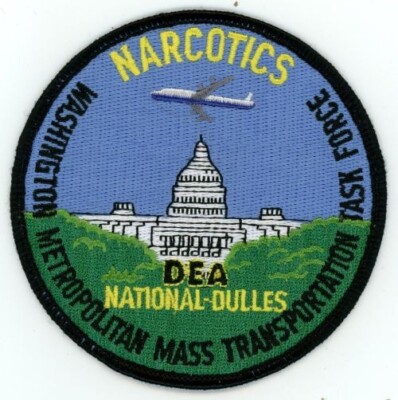 WASHINGTON DC DEA NATIONAL DULLES NARCOTICS NICE SHOULDER PATCH SHERIFF ...