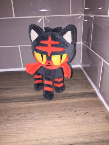 Official Litten 8" Pokemon Soft Plush Toy WCT Nintendo VGC | eBay UK