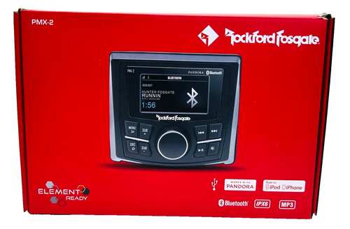 Rockford Fosgate PMX-2 Moto/Marine Compact Bluetooth Digital Media ...