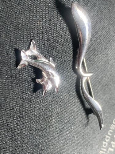 Sterling Silver Seagull Pin and Jumping Dolphins Pindant | eBay
