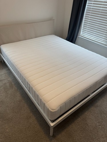 Used once - queen size bed frame with mattress included | eBay