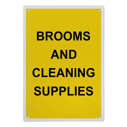 Brooms And Cleaning Supplies Sign, 8.5 x 11 in" OSHA Compliant ...